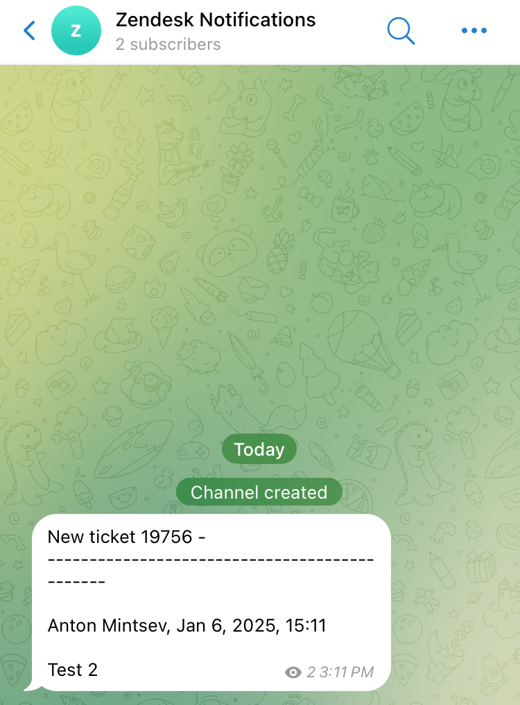 How To Send Notifications From Zendesk To Telegram Using Webhooks Oapps For Zendesk